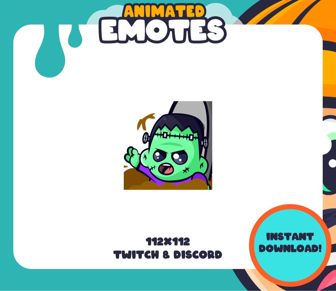 Animated Frankenstein Emote: Halloween Twitch/discord RIP (GIF) - Etsy