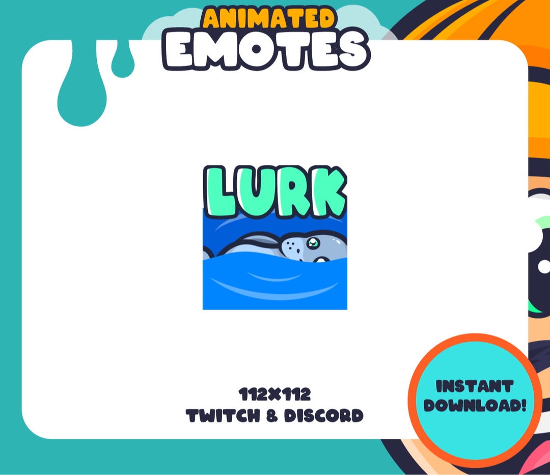 Animated Lurk Manatee Emote | for Twitch, Discord and More! | Manatees ...