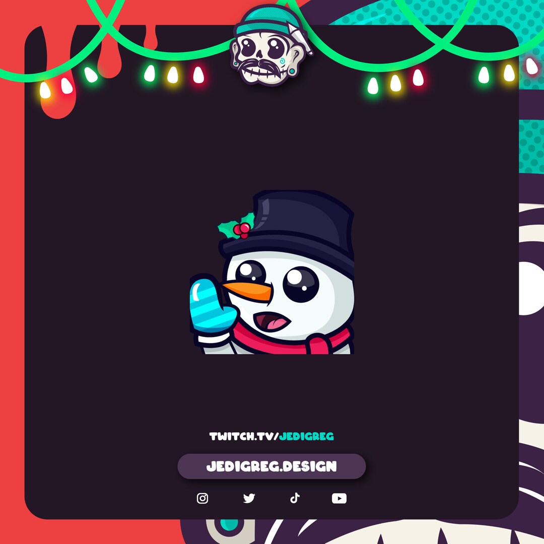 Snowman Wave Emote Animated | for Twitch, Discord and More! - Etsy