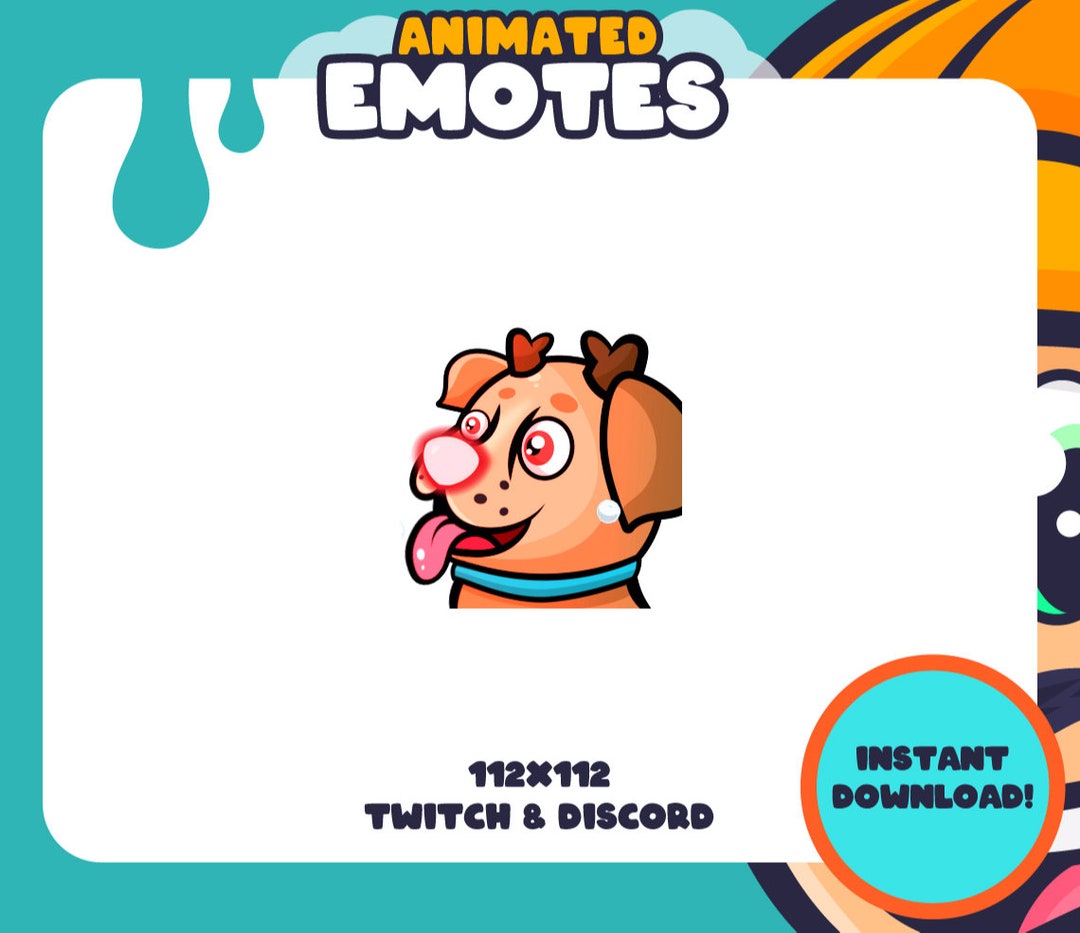 Animated Dog Reindeer Red Nose Emote | Twitch, Discord, Youtube, Tiktok ...