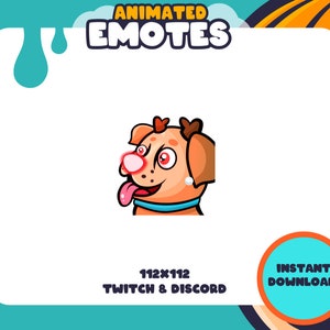 Animated Dog Reindeer Red Nose Emote | Twitch, Discord, Youtube, Tiktok ...