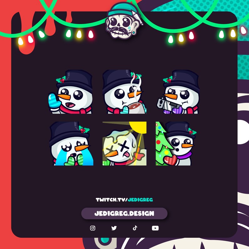 Snowman Emote Pack | Twitch, Discord, Youtube, Tiktok Streaming - Etsy