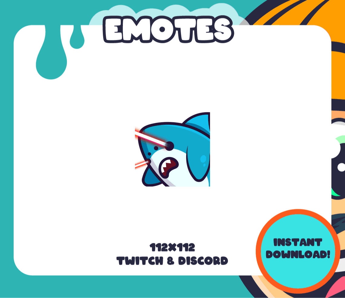Animated Laser Shark Emote for Twitch Discord and More - Etsy Australia