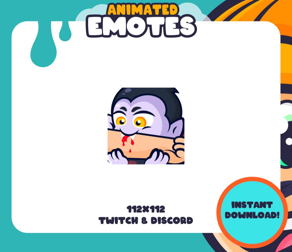 Vampire Bite Animated Emote | for Twitch, Discord and More! | Dracula ...