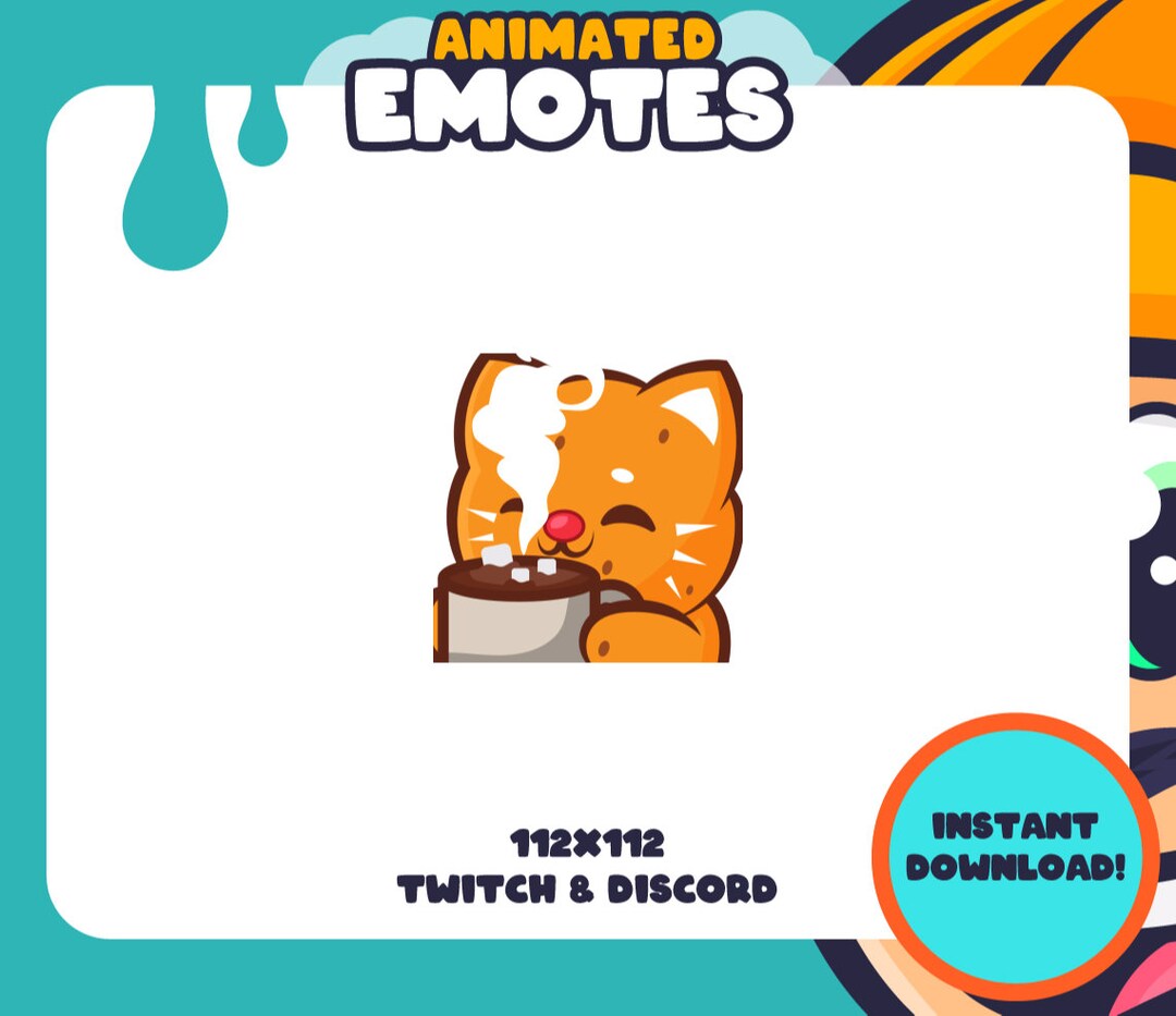 Animated Sip Gingerbread Cat Christmas Holiday Emote | Twitch, Discord ...