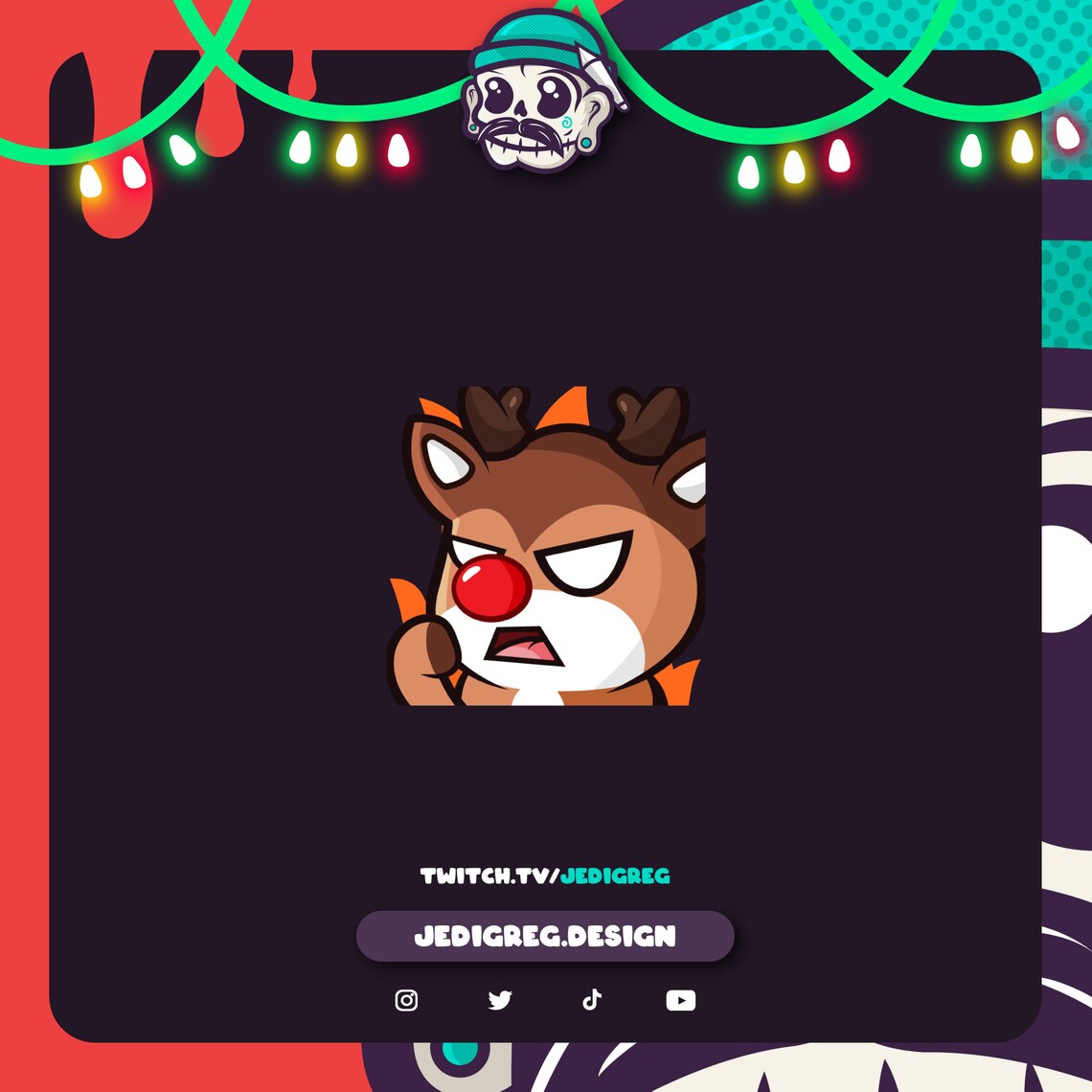 Reindeer Rage *animated Emote* | Twitch, Discord, Youtube, Tiktok ...