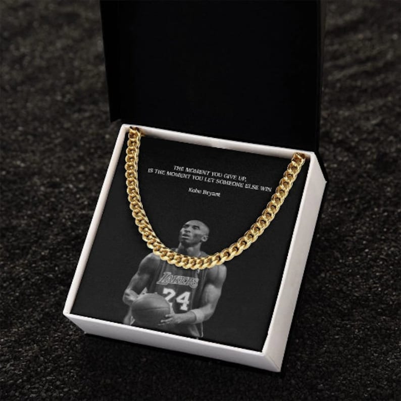 Kobe Bryant Black Mamba Basketball Chain Necklace Stainless Steel ...