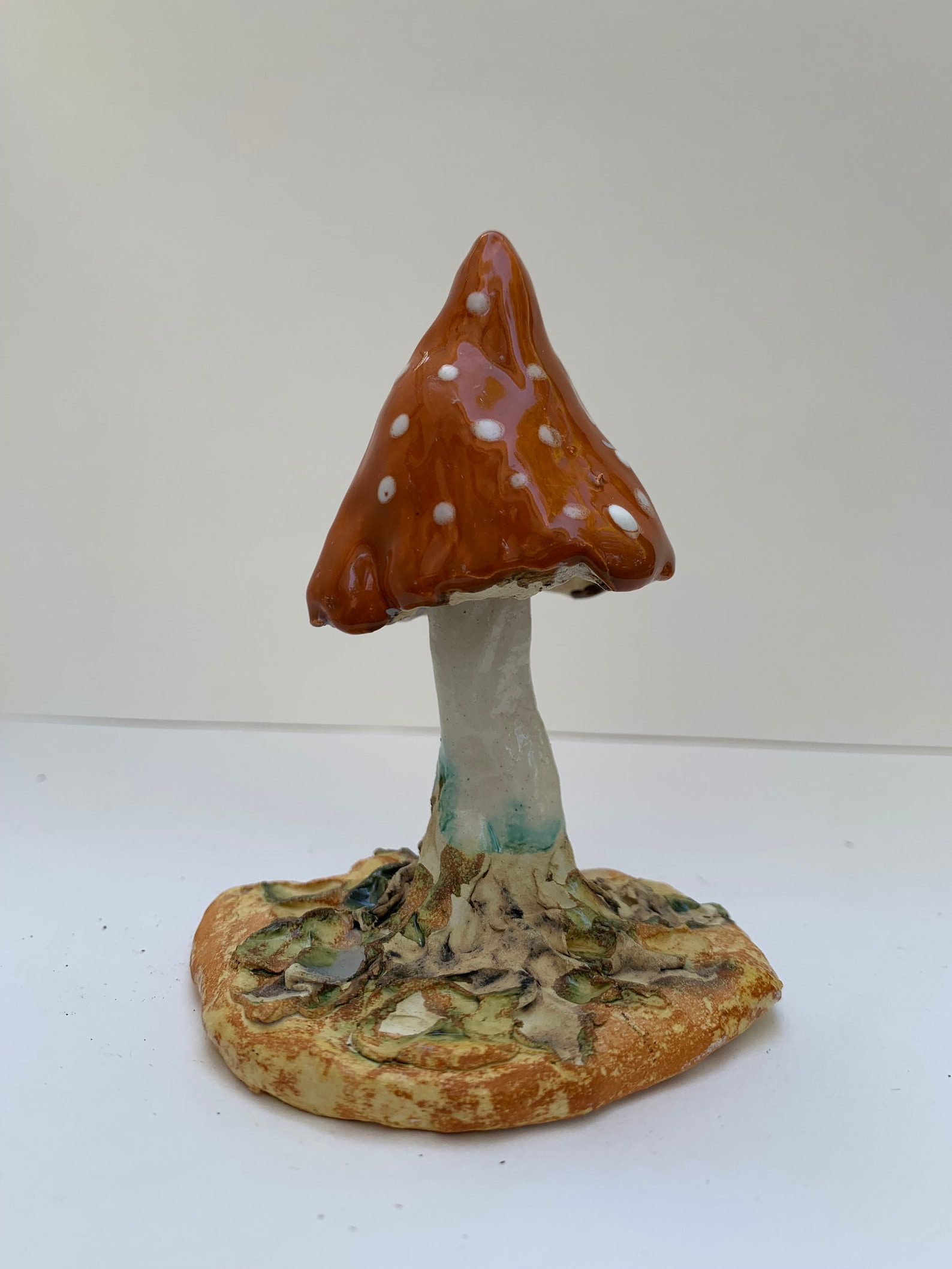 Handmade Clay Mushroom Free Standing Figurine Garden Home - Etsy