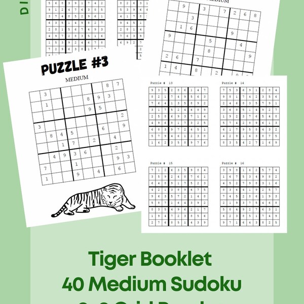 Sudoku Printable 9x9 Grid - Etsy