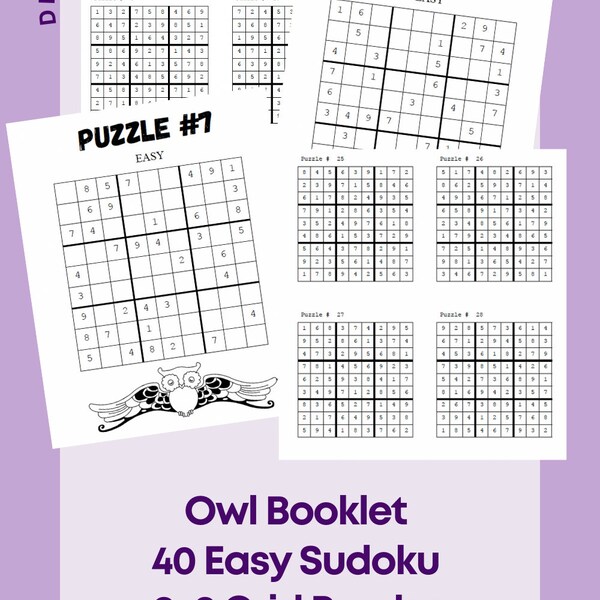 Sudoku Printable 9x9 Grid - Etsy