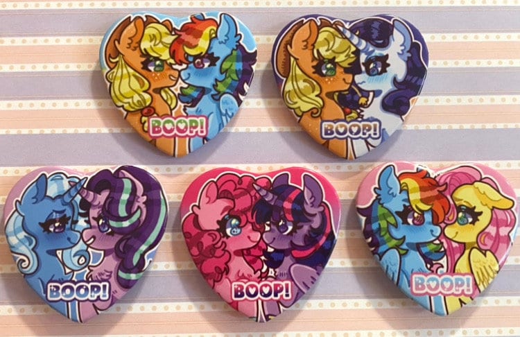 My Little Pony Boop Buttons Pins Applejack Rarity Twilight - Etsy Canada