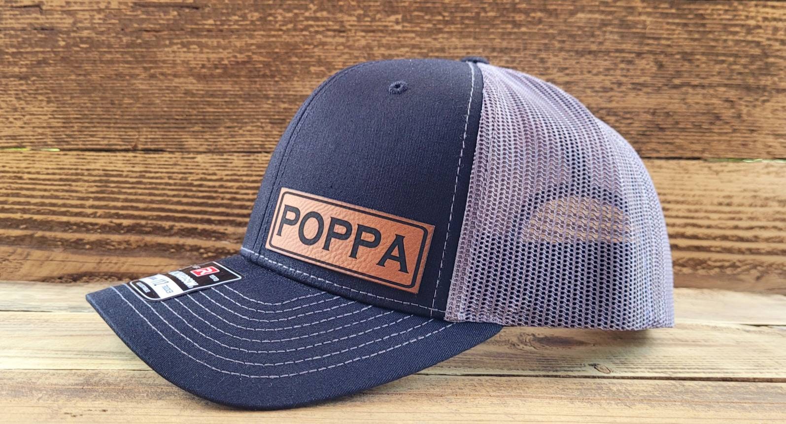 POPPA HAT Fathers Day Birthday Gift Poppa Patch Hat, Poppa Announcement ...