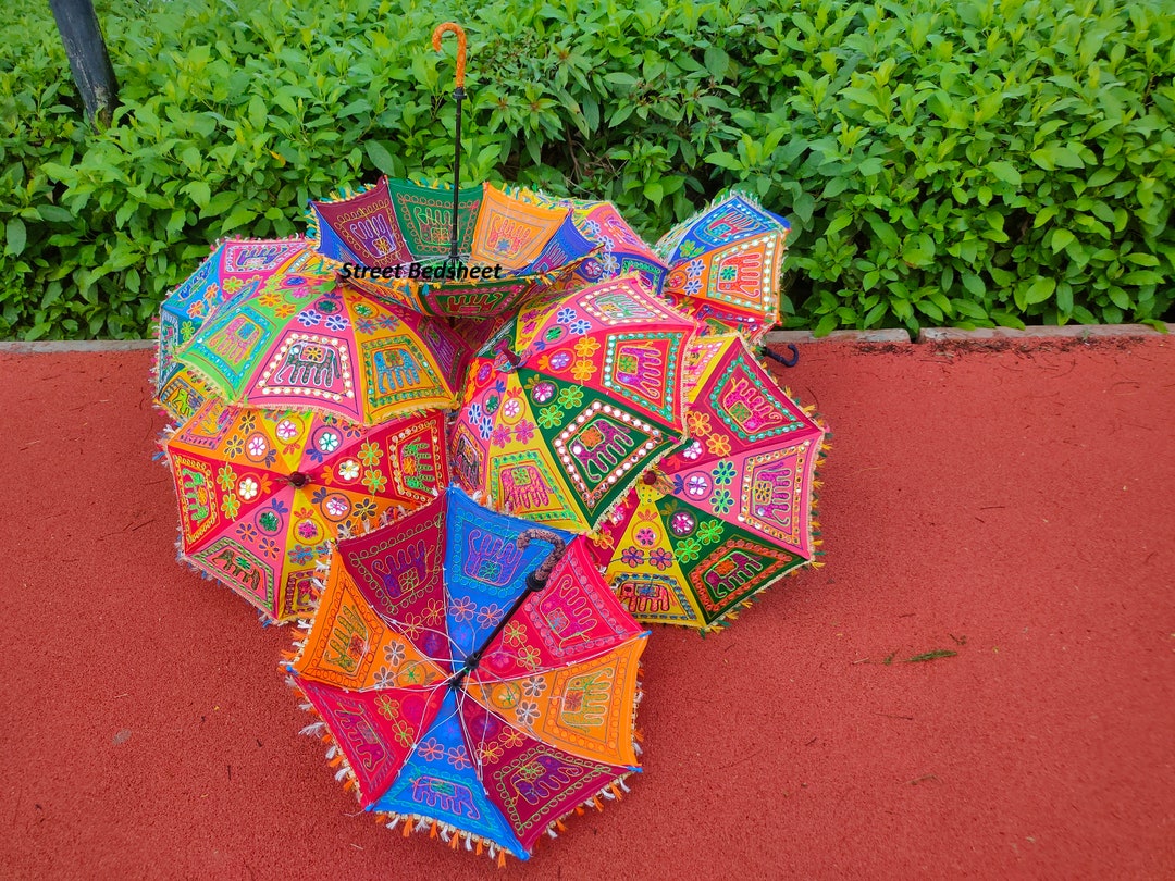 20 Pcs Mix Lot Indian Wedding Umbrella Handmade Umbrella Decorations ...