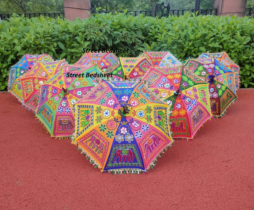 50 Pcs Mix Lot Indian Wedding Umbrella Handmade Umbrella Decorations ...