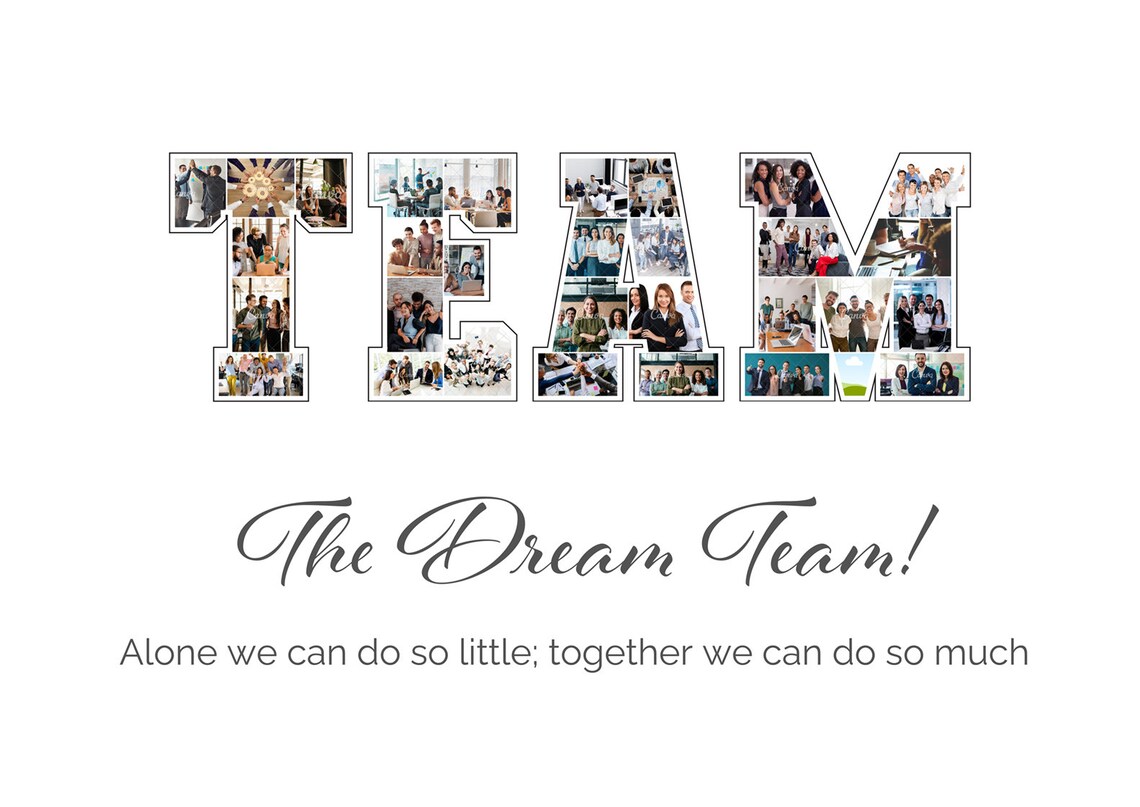 Custom Team Photo Collage Template: Coach Gift (digital Download) - Etsy