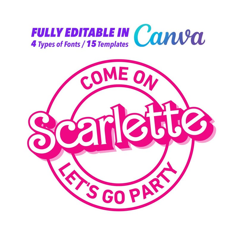 Barbie Logo Digital Paper - Etsy