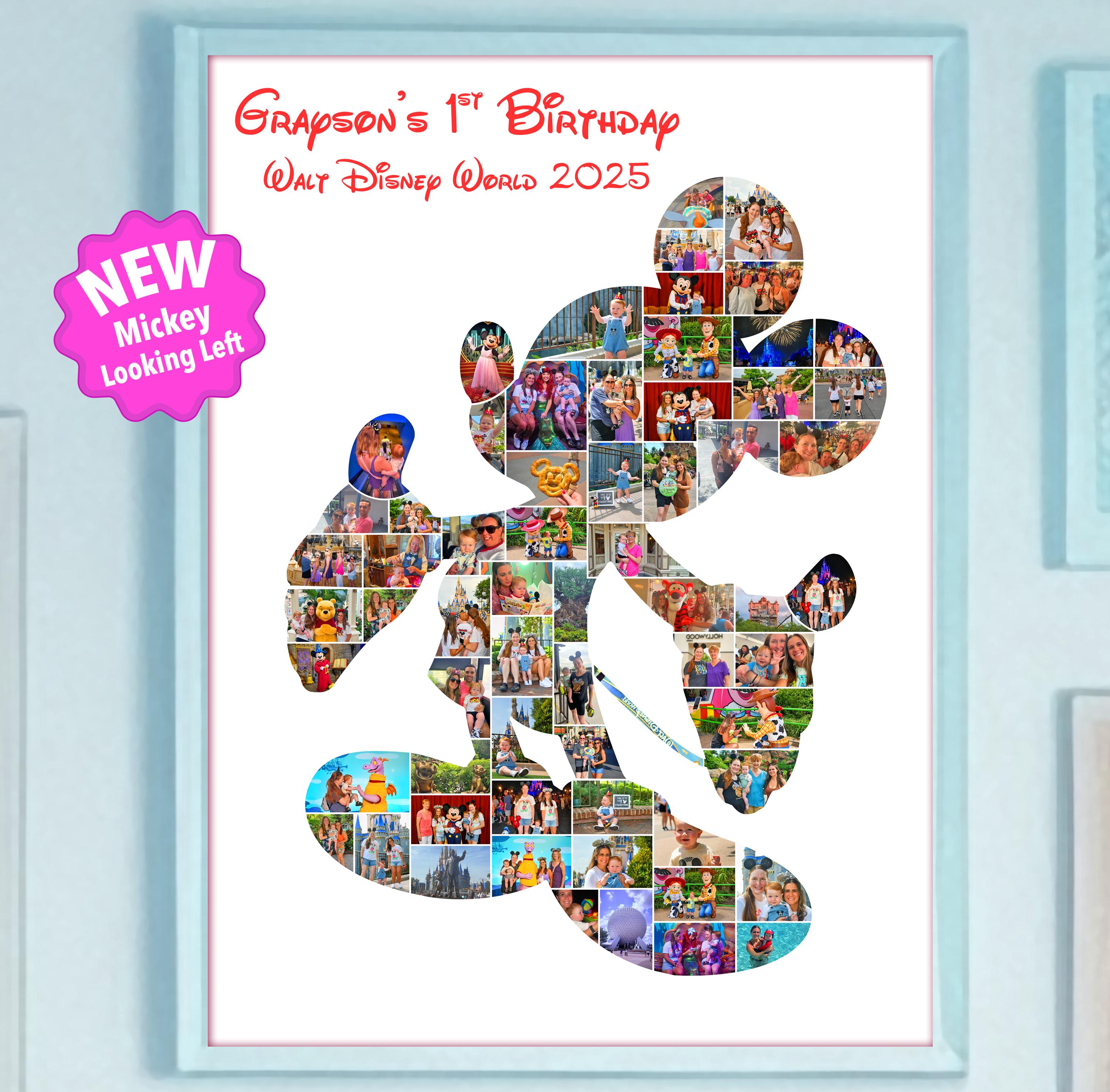 Mickey Mouse Photo Collage Template: 64 Magical Moments (digital ...