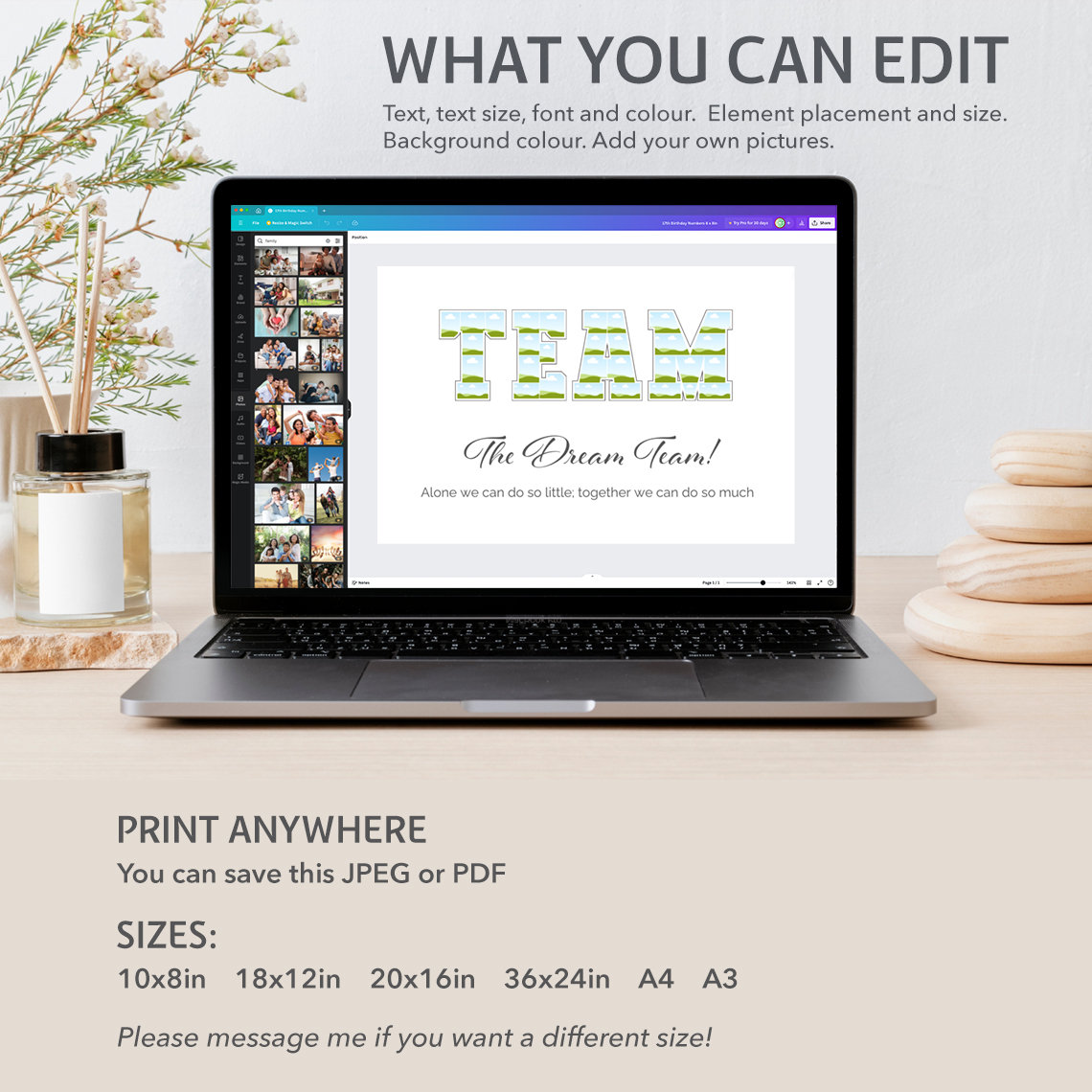 Custom Team Photo Collage Template Personalized Sport Team Collage Gift ...