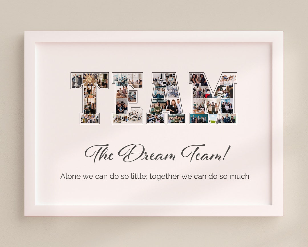Custom Team Photo Collage Template Personalized Sport Team Collage Gift ...