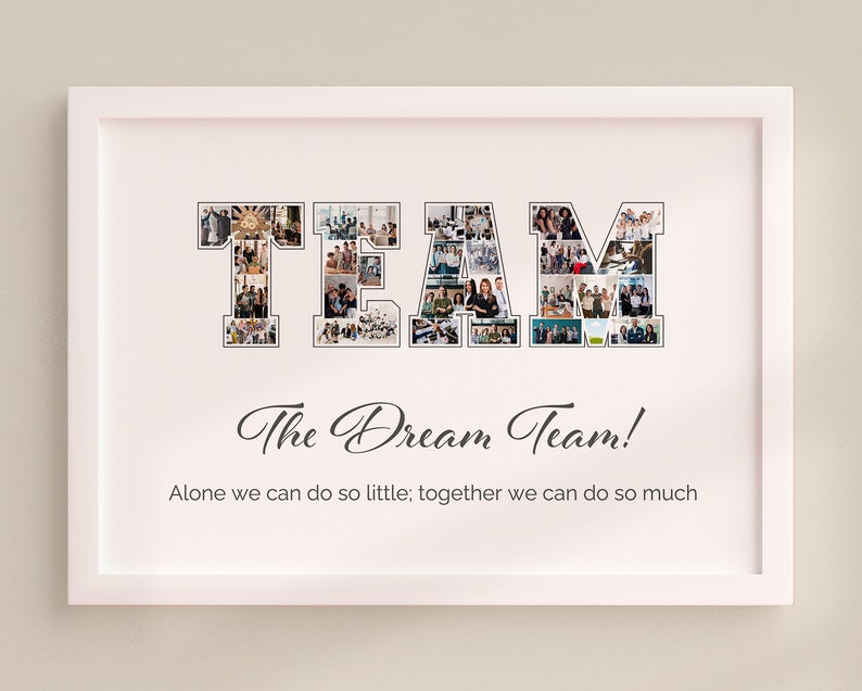 Custom Team Photo Collage Template: Coach Gift (digital Download) - Etsy