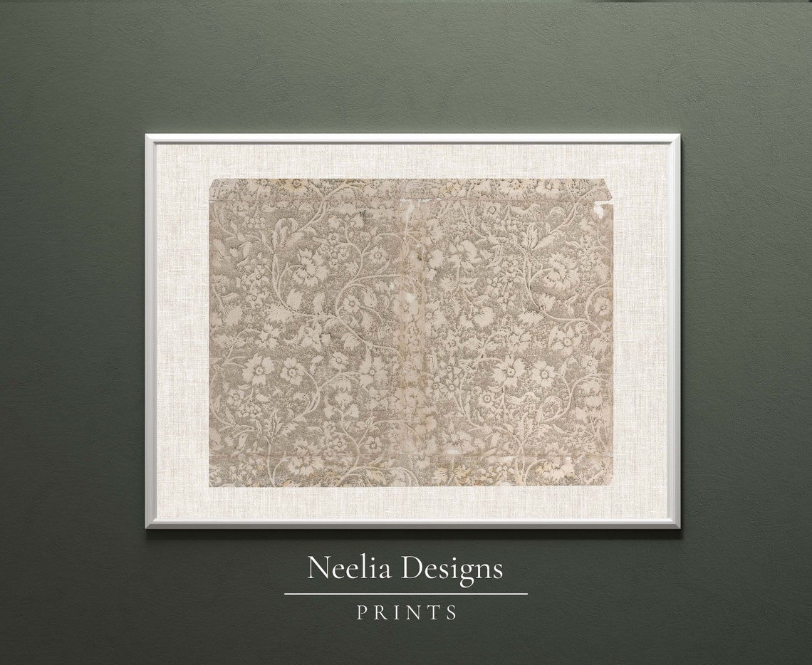 Neutral Vintage Wallpaper Pattern Vintage Pattern Digital - Etsy