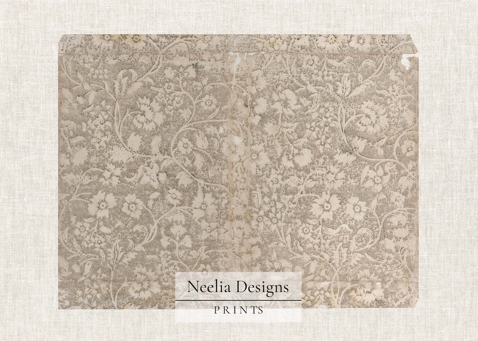 Neutral Vintage Wallpaper Pattern Vintage Pattern Digital - Etsy