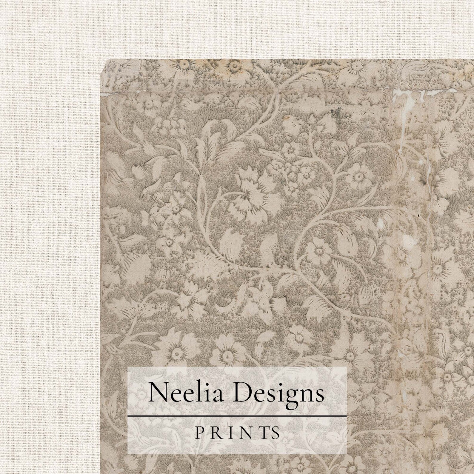 Neutral Vintage Wallpaper Pattern Vintage Pattern Digital - Etsy