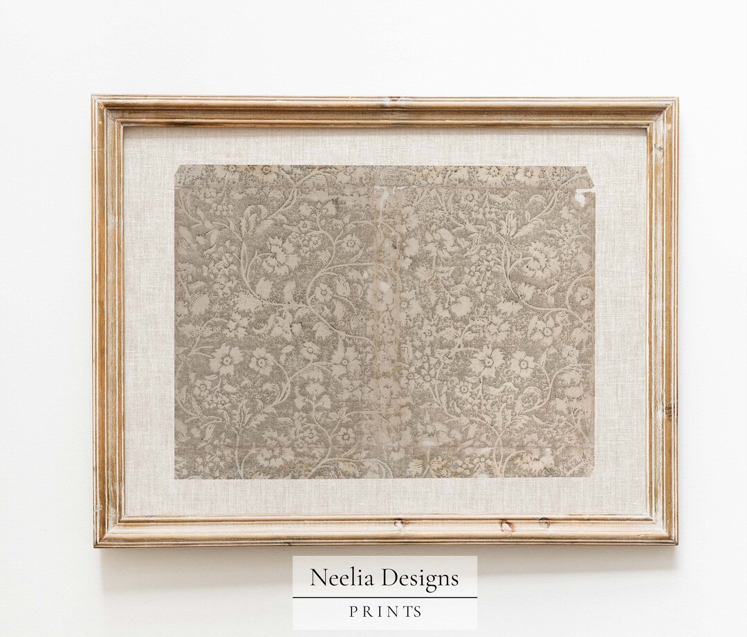 Neutral Vintage Wallpaper Pattern | Vintage Pattern | Digital Print ...