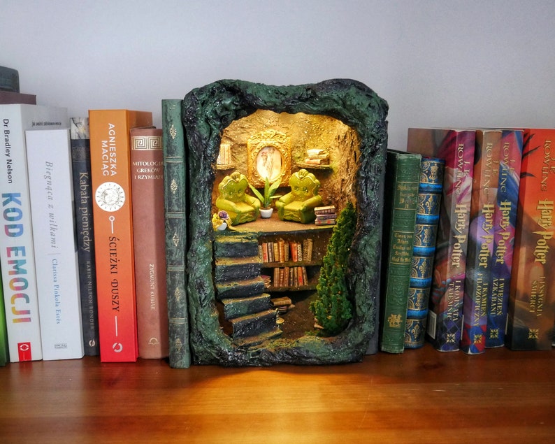 Book Nook Library DIY Kitlibrary in Woodreading - Etsy