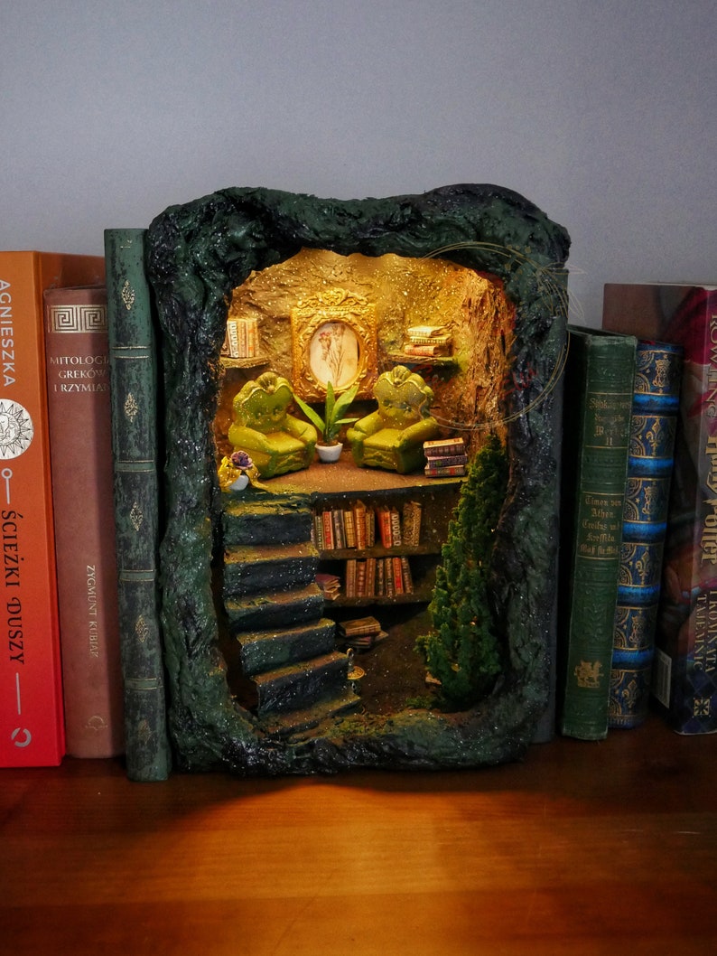 Book Nook Library DIY Kitlibrary in Woodreading - Etsy