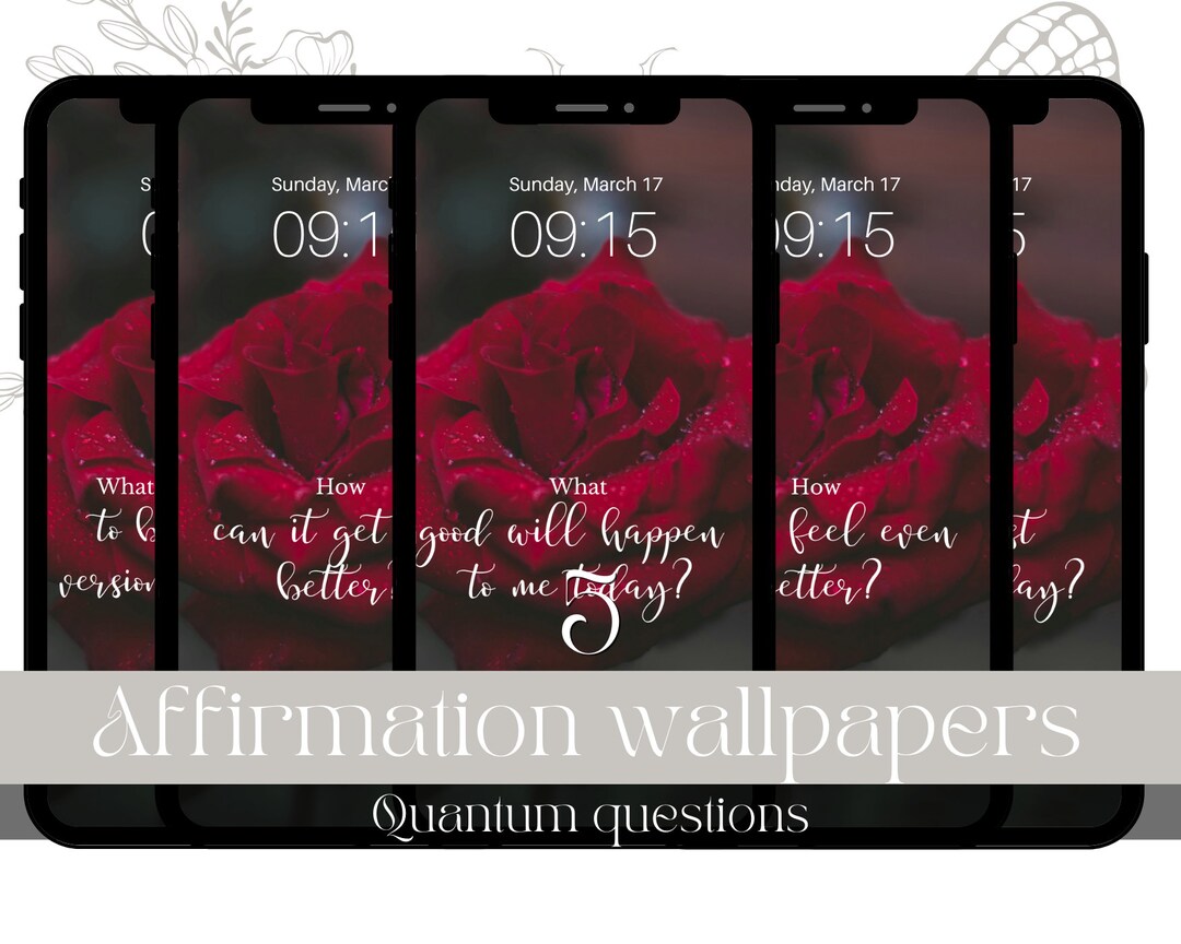 Quantum Questions Wallpapers,phone Screen Picture,self Care Words,motivation,digital Download ...