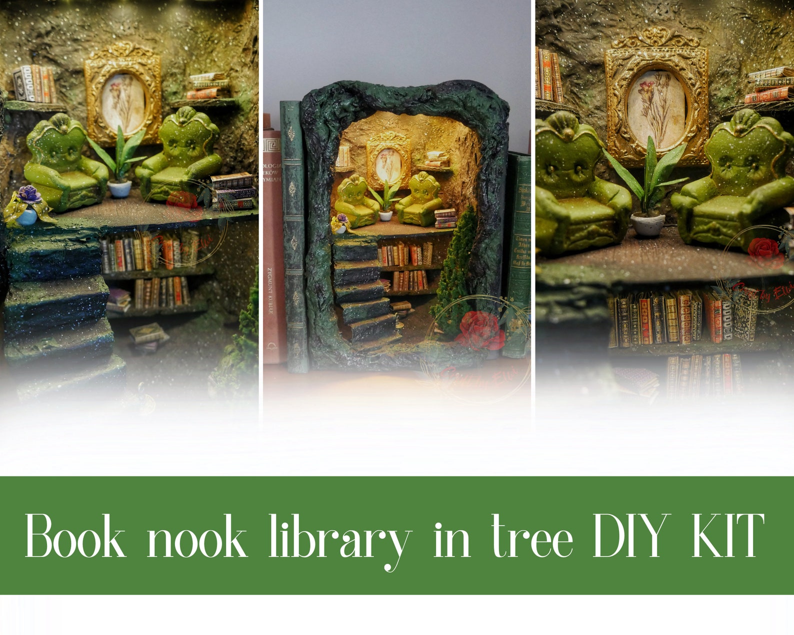 Book Nook Library DIY Kitlibrary in Woodreading - Etsy