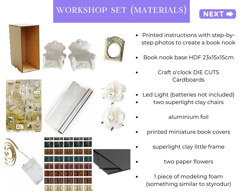 Book Nook Library DIY Kitlibrary in Woodreading - Etsy