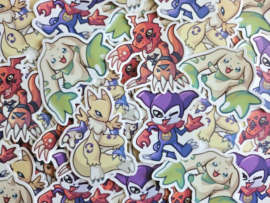 Digimon Vinyl Sticker - Etsy