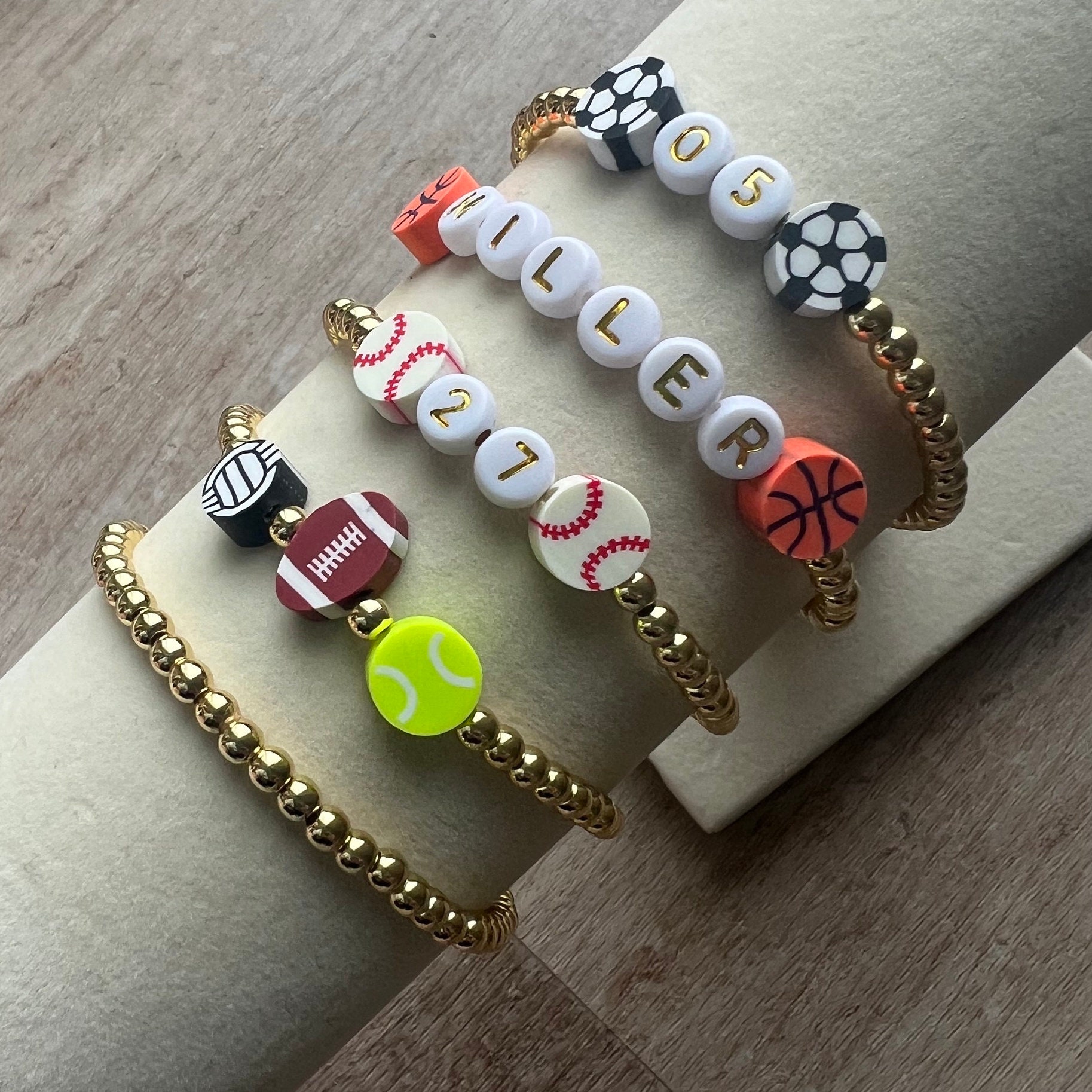 Custom Sports Bracelets - Gold | Baseball Bracelet | Baseball Mom ...