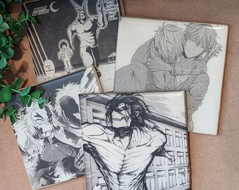 Anime Tile Coasters - Etsy