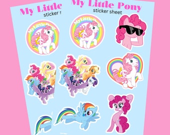My Little Pony Sticker Sheet - Etsy