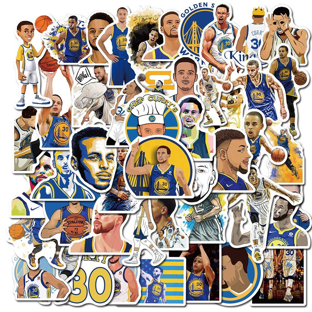 Steph Curry Golden State Warriors pack of 50 Vinyl Stickers Self ...