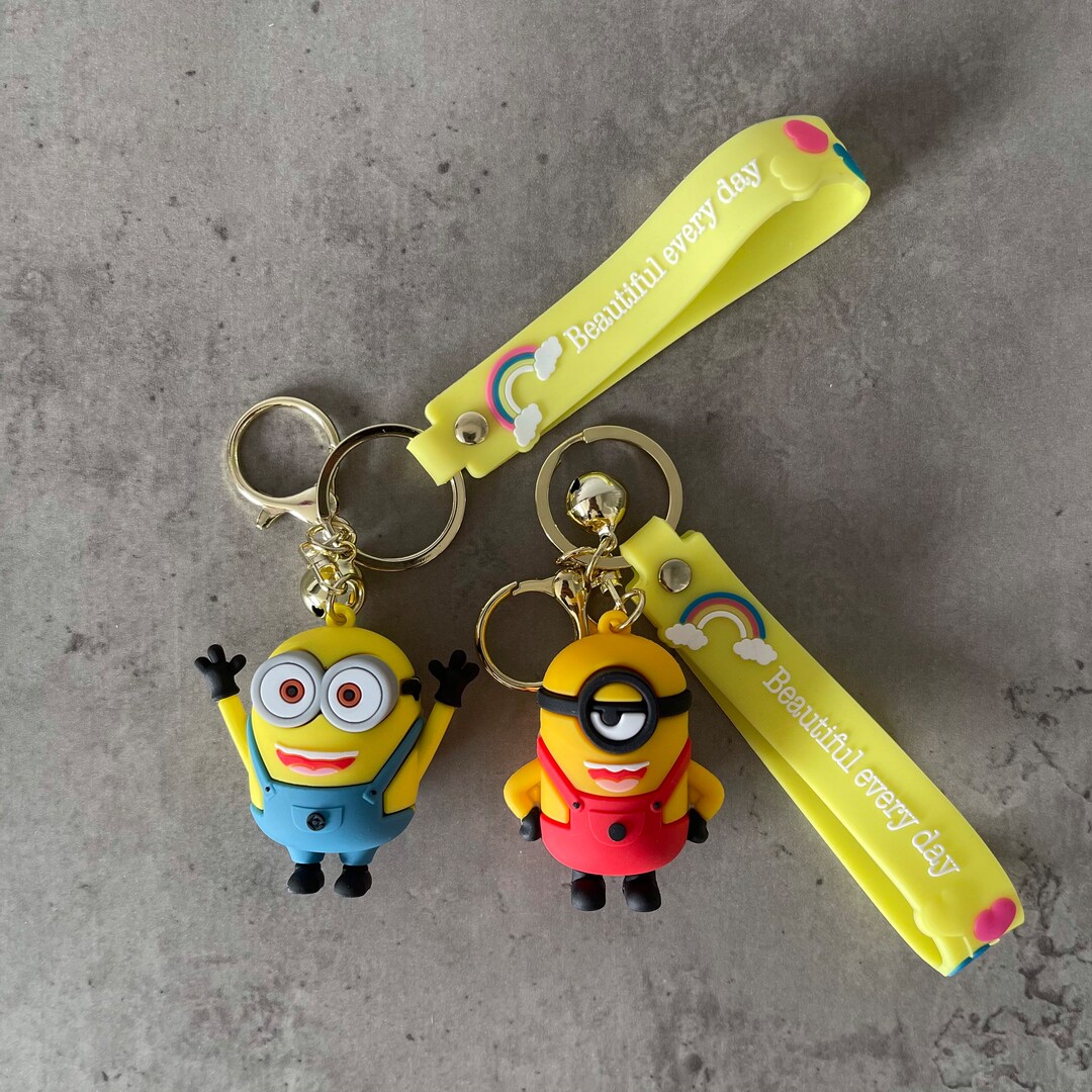 Minions | 3D Keyring | Blue & Red - Etsy