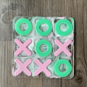 Custom Resin Tic Tac Toe Board With Personalized X's/o's & Swirl Board ...