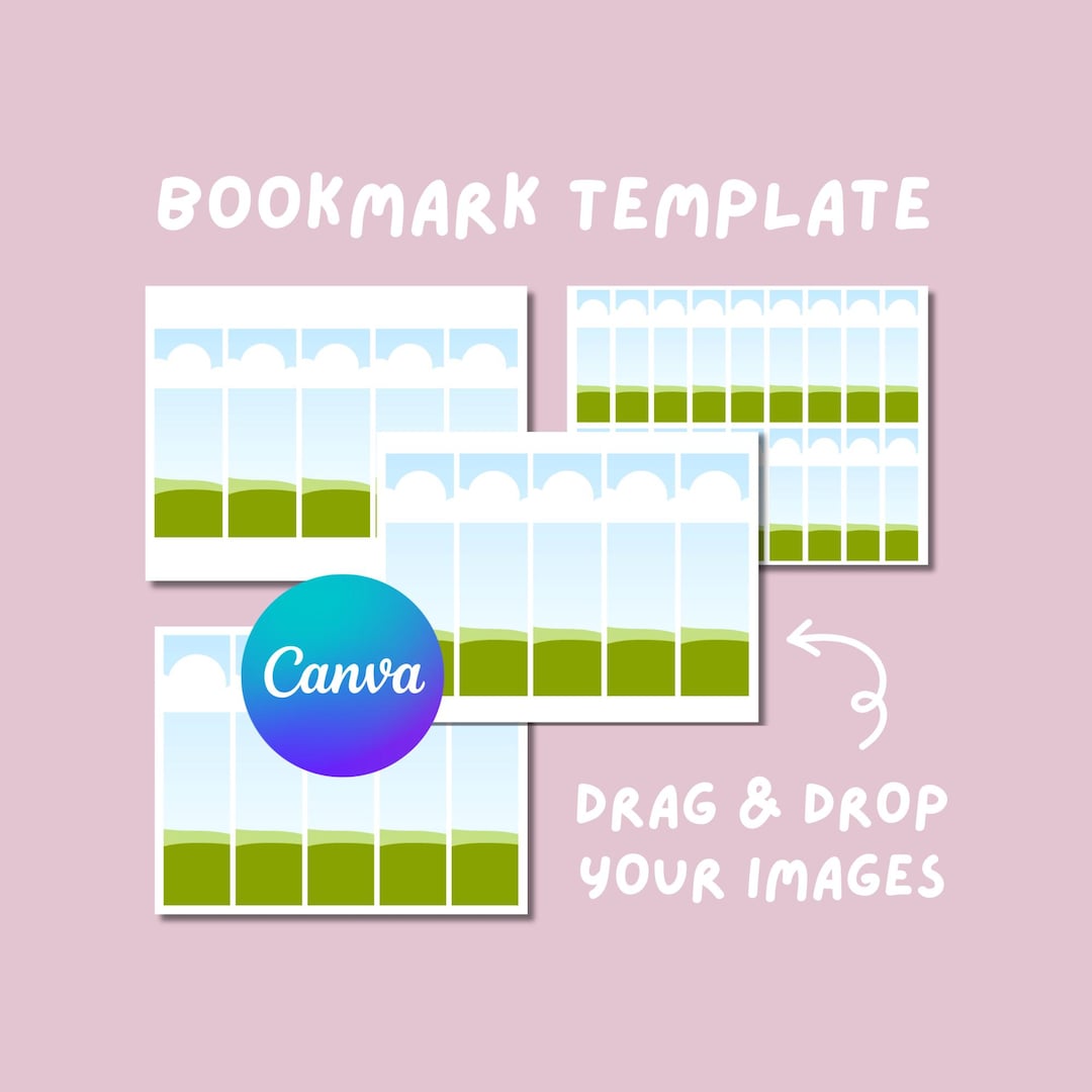 Bookmark Editable Template for Canva, Printable Bookmark, Canva ...