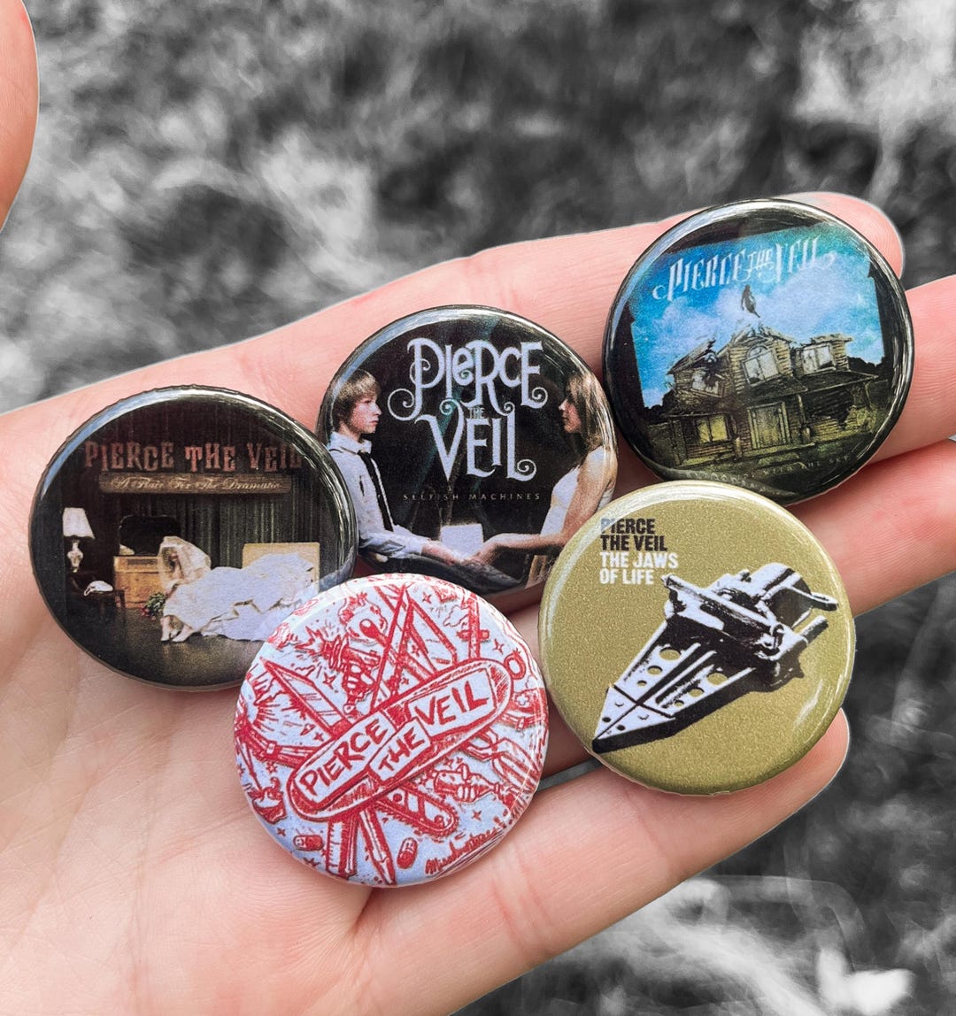 PIERCE THE VEIL 1.25” Pin Button Badge Set - Ptv, a Flair for the ...