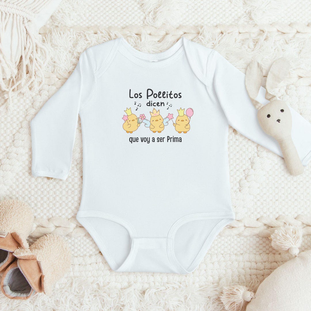 Los Pollitos Dicen Chicks Infant Bodysuit Spanish Baby Announcement ...