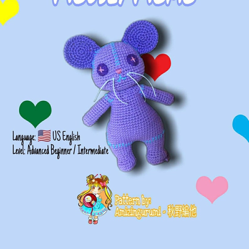 Purple Mouse digital Crochet Pattern ONLY - Etsy