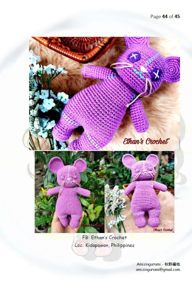 Purple Mouse digital Crochet Pattern ONLY - Etsy