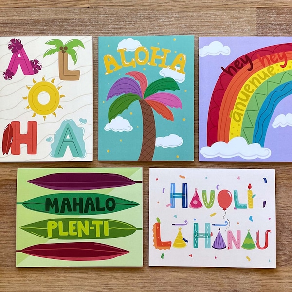 Hawaiian Note Cards - Etsy