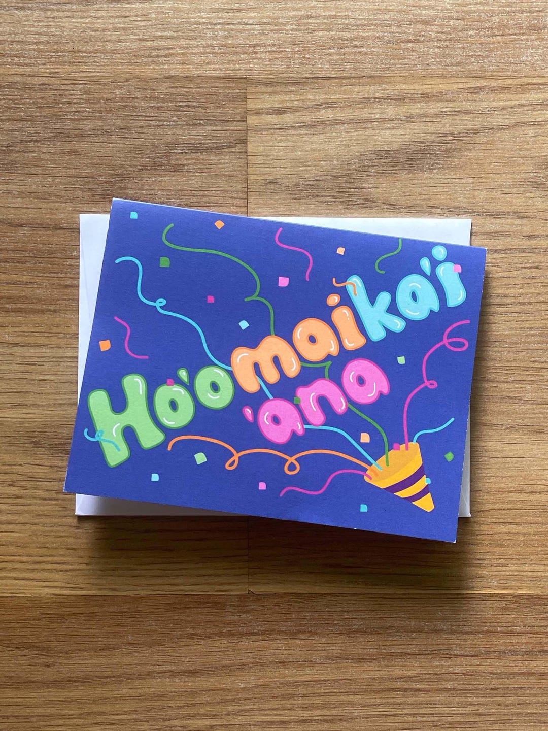 Congratulations, Hawaii Folded Note Card, Blank Inside. Ho'omaika'i ...