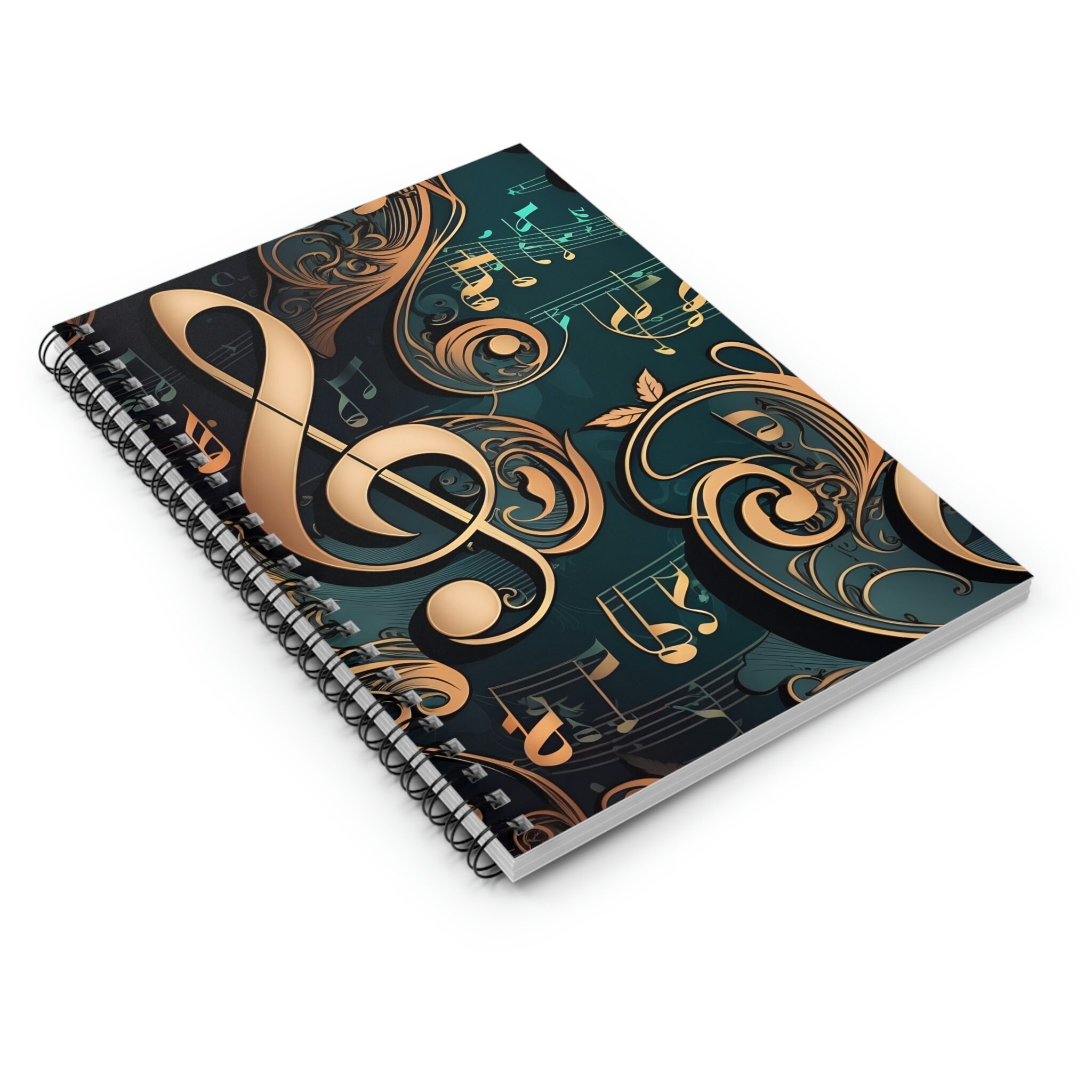 Notebook With Musical Symbols Spiral Notebook for Music Lovers - Etsy