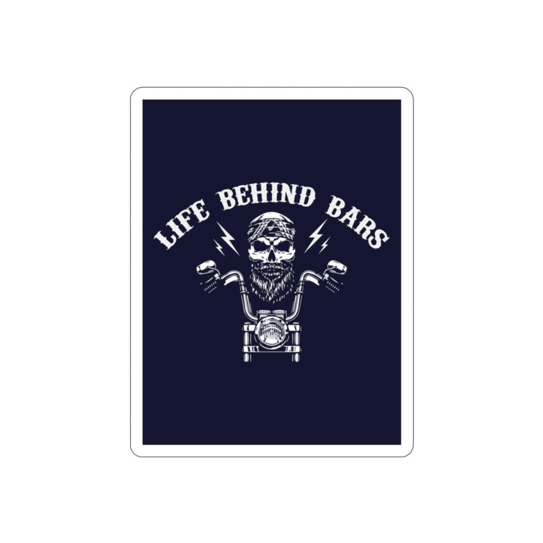 Funny Motorcycle Sticker Life Behind Bars Gift for Bikers - Etsy