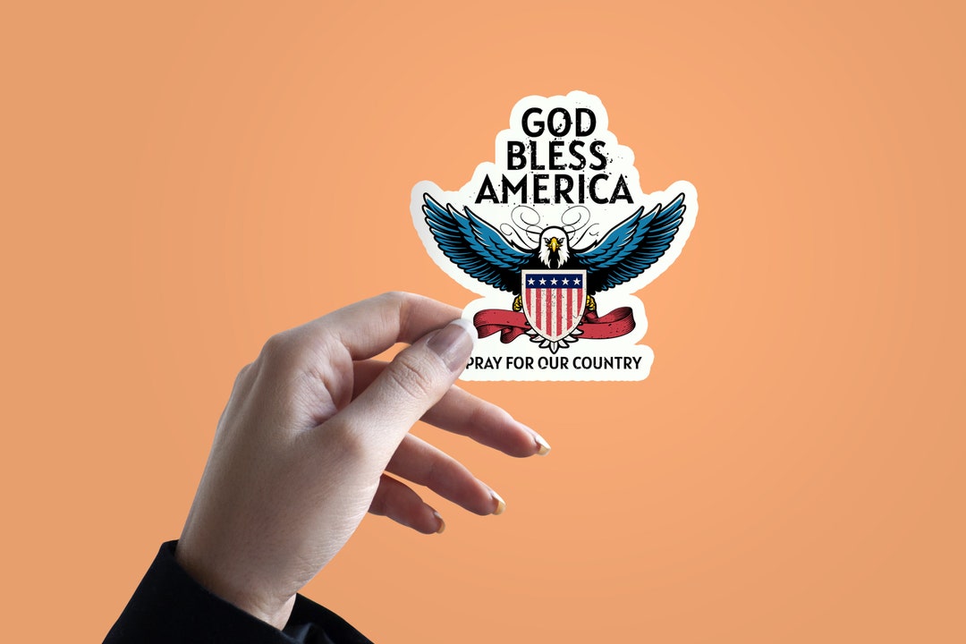 God Bless America Sticker, Car Sticker, Laptop Sticker , Motorcycle ...